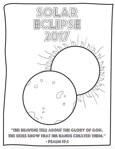 FREE "Solar Eclipse" Coloring Page for Kids – Children's Ministry Deals