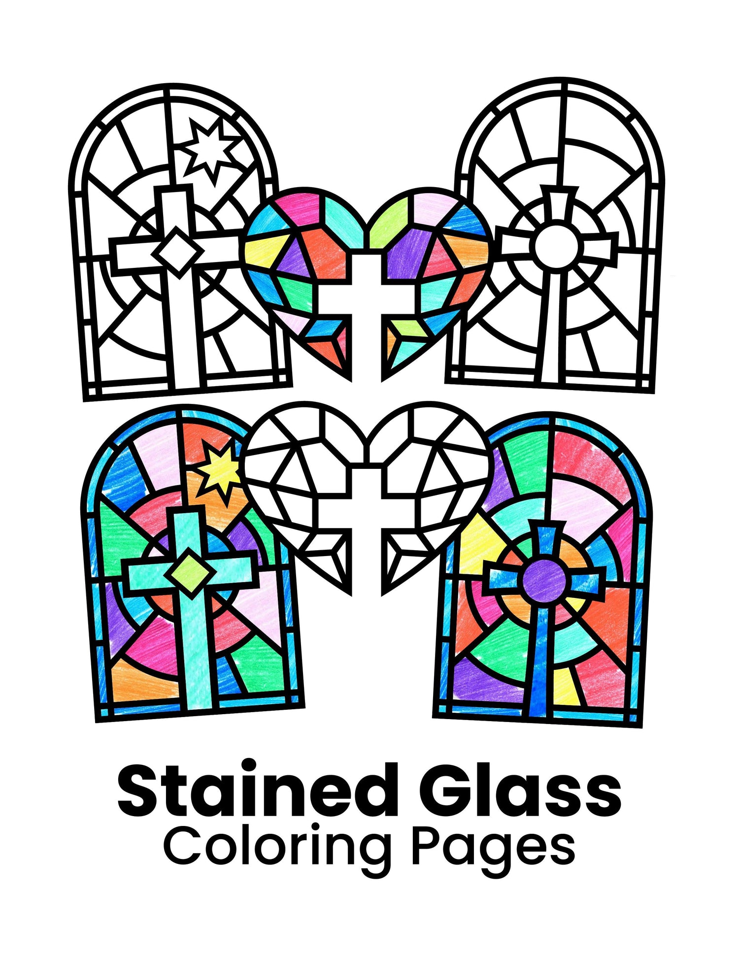 Stained Glass Coloring Pages – Children's Ministry Deals