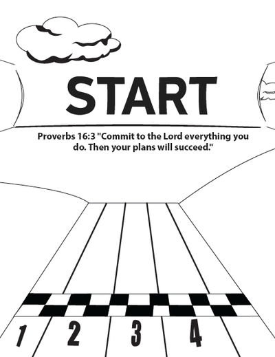 Starting Line Coloring Page – Children's Ministry Deals
