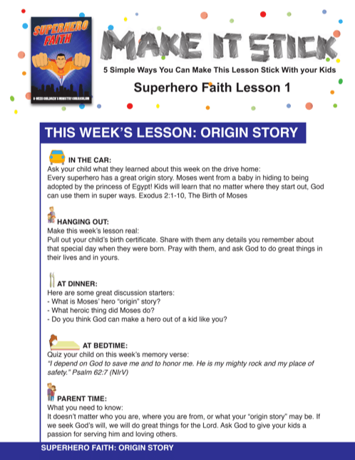 Superhero Faith Children's Church Curriculum