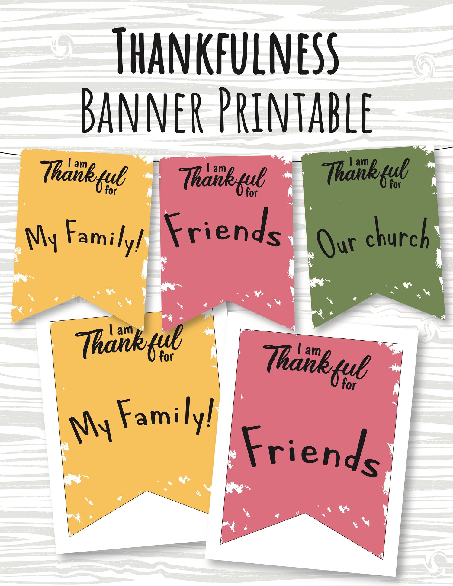 Thankfulness Coloring Page Banners – Children's Ministry Deals