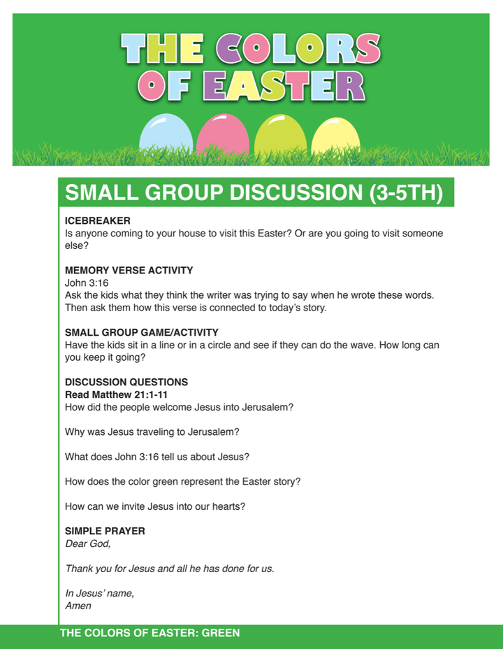 The Colors of Easter 4-Week Children's Ministry Curriculum – Children's ...