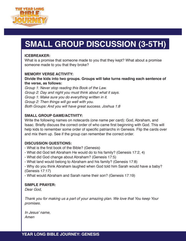 The Year Long Bible Journey 52-Week Children's Ministry Curriculum ...