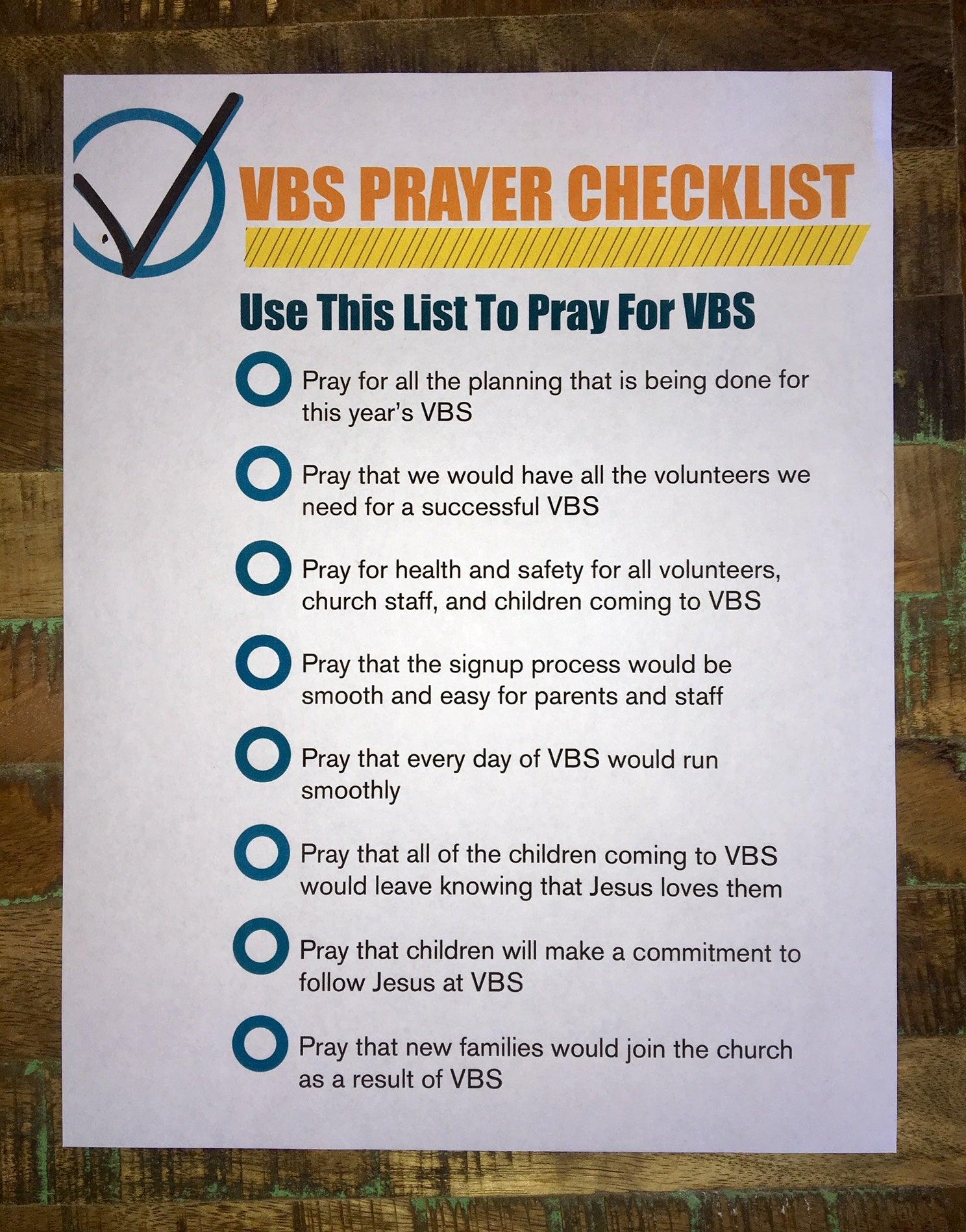 Church To Do List Printable