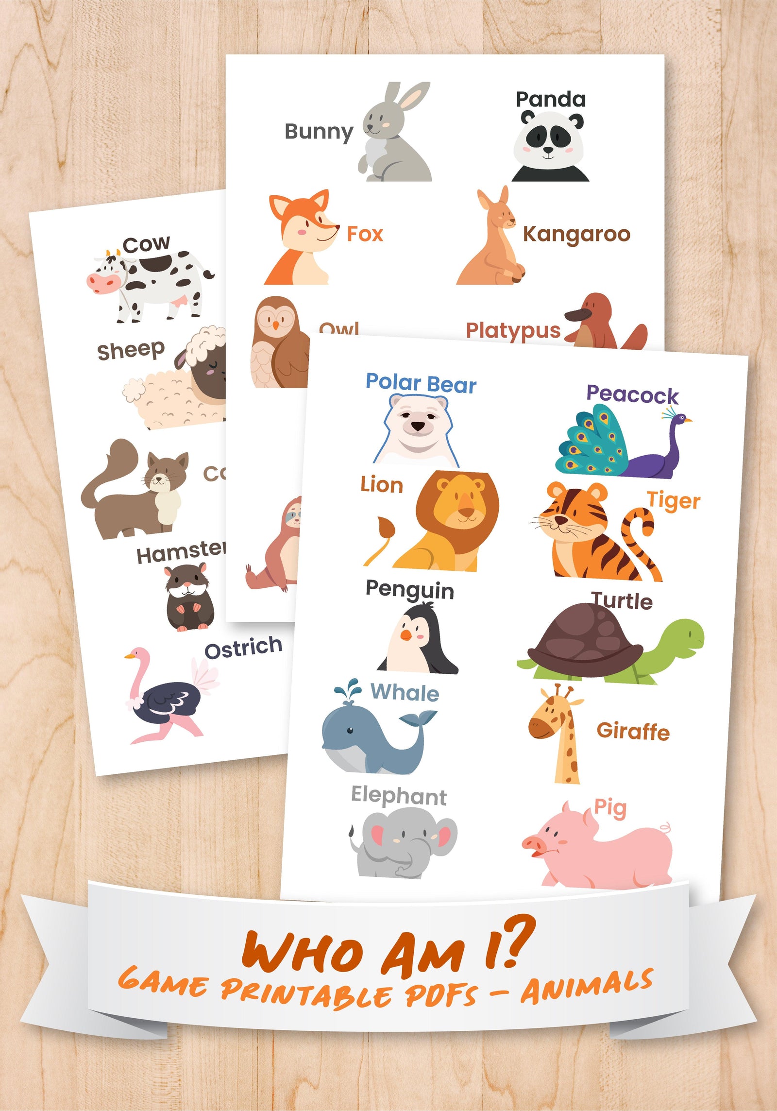 Who Am I? Game - Animals