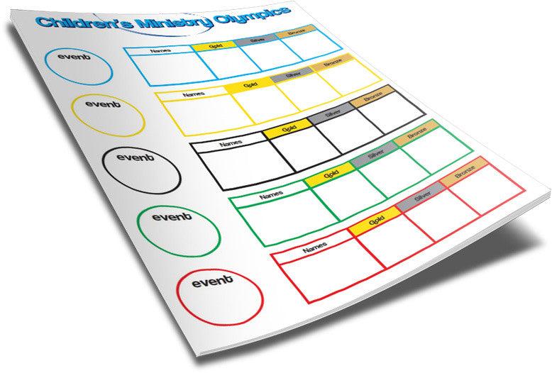 FREE Olympics Scorecard for Kids – Children's Ministry Deals