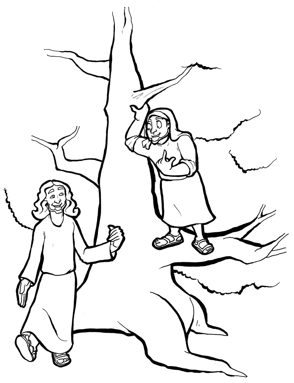 Zacchaeus Coloring Page